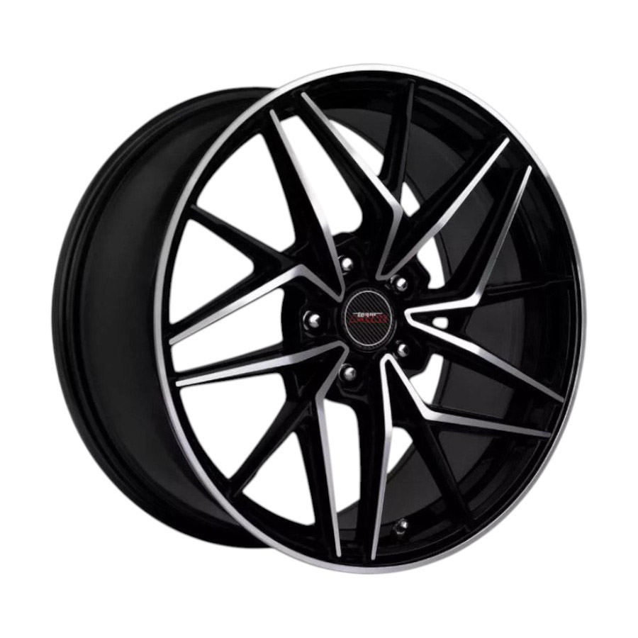 19″ A-Line Chicago 5/100 Black Machine Face Flow Form Alloy Wheels ...