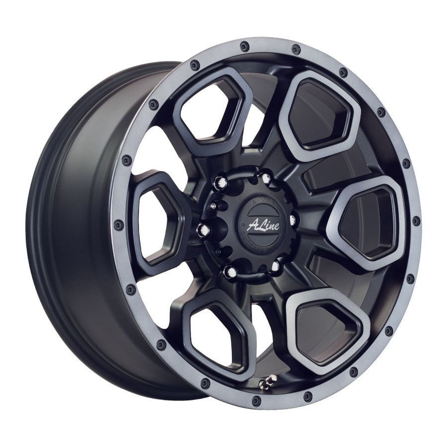 16″ A-Line Summit 5/150 Satin Black Smoke Tint Alloy Wheels - Pesa Shop